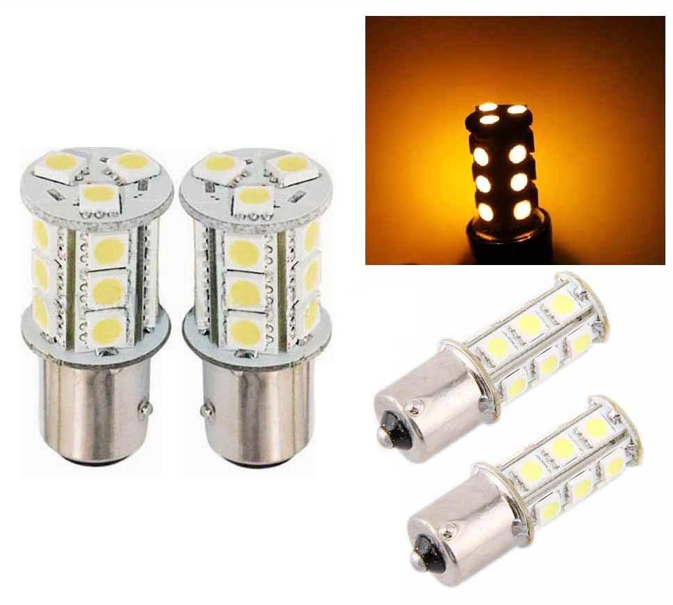 1156 (BA15S/7506/P21W) 18-SMD 5050 LED Replacement Bulbs Various Color ...