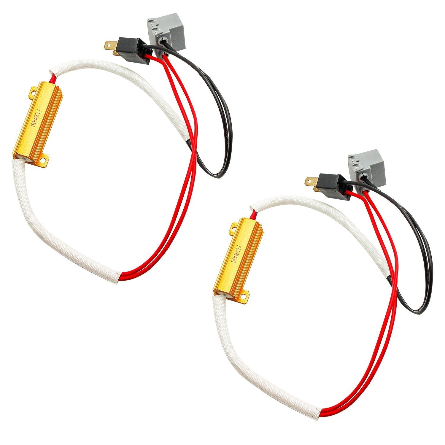 Headlight Restoration Kit H7 Socket 50W 6OHM LED CANBUS Headlight Load ...